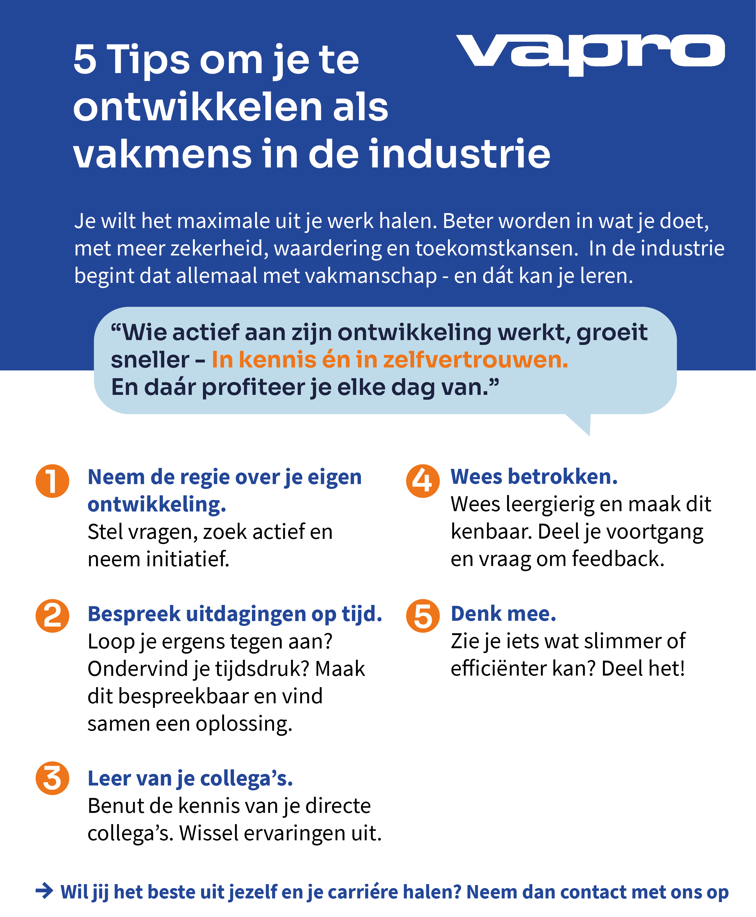 5 tips om je te ontwikkelen als vakmens - Vapro